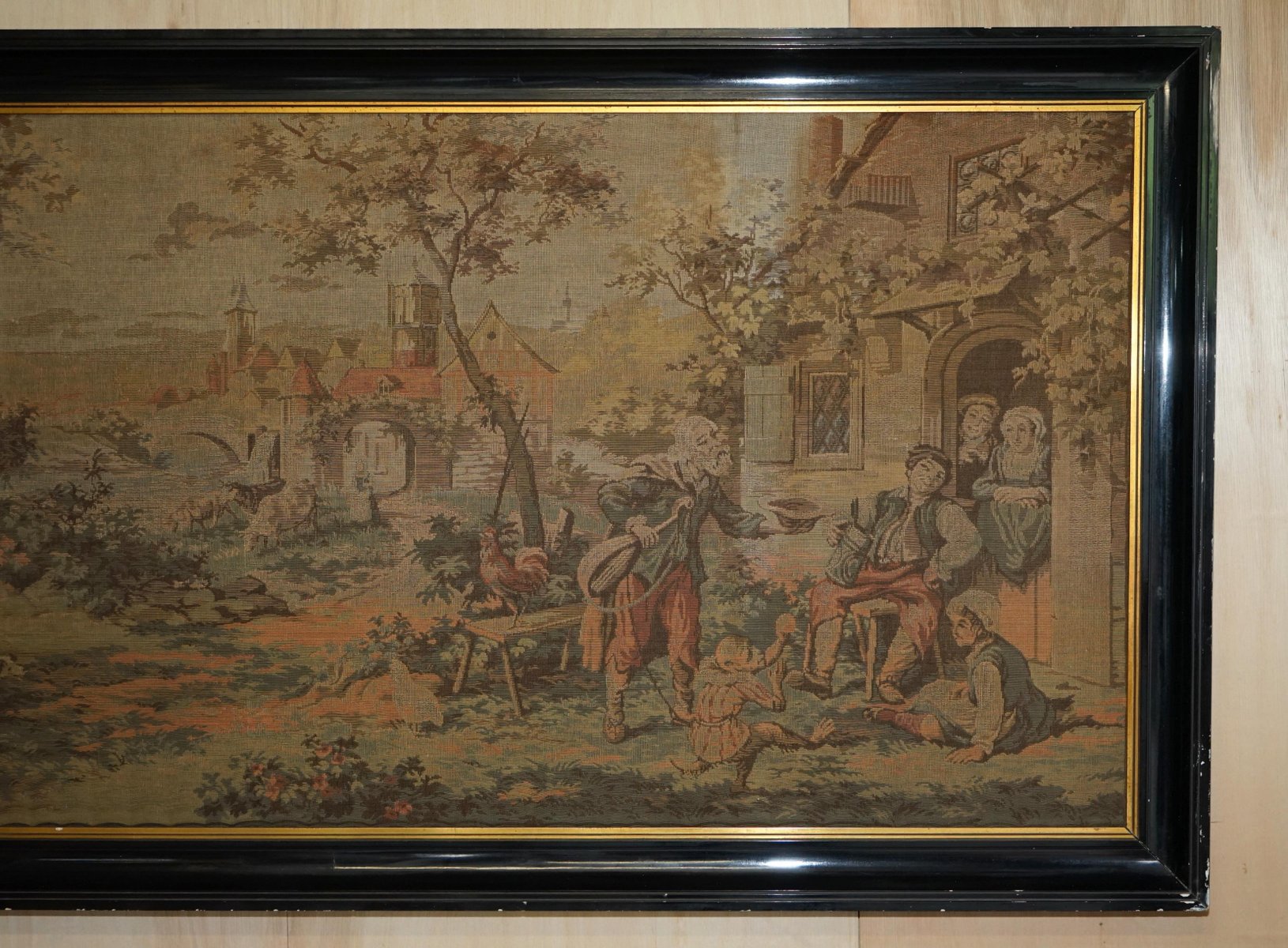Large French Napoleon III Embroidered Tapestry, 1860s for sale at Pamono