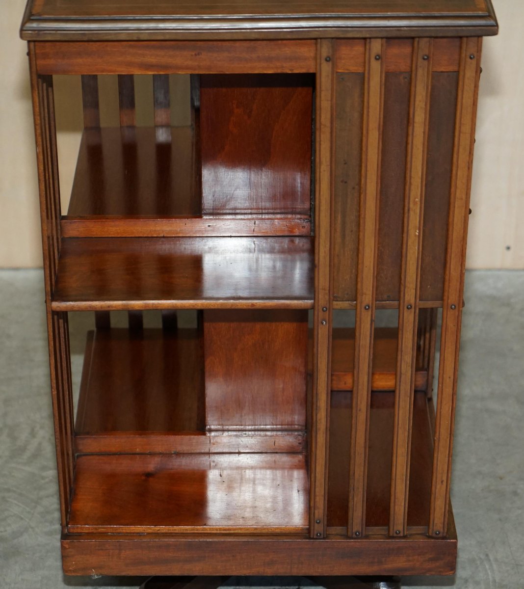 Victorian Walnut Revolving Bookcase with Drawers, 1880s for sale at Pamono