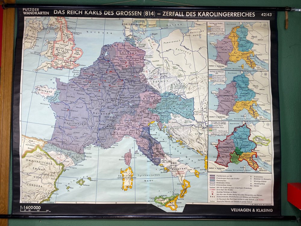 German Empire Map Poster for sale at Pamono