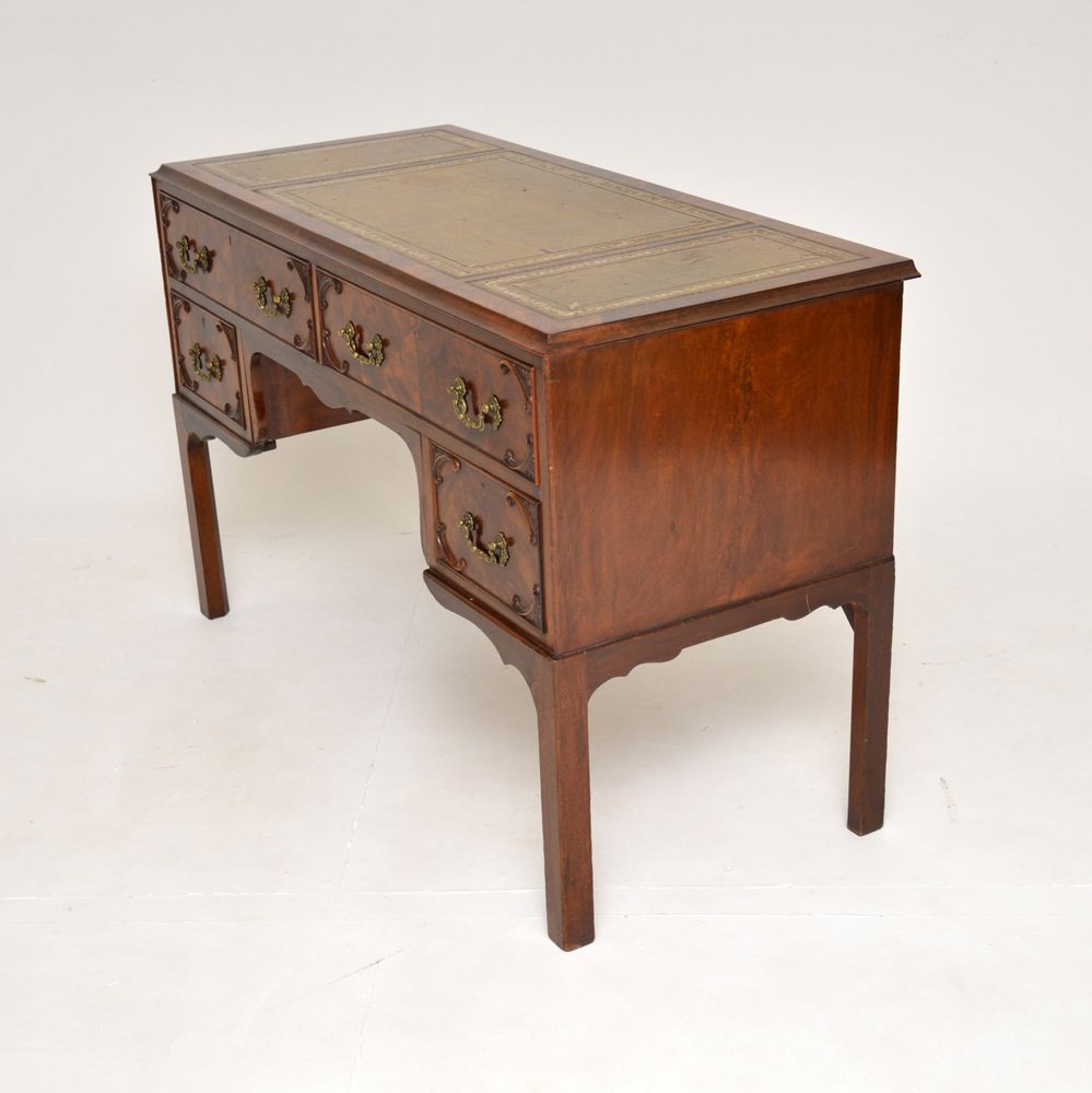 Antique Leather Top Desk for sale at Pamono