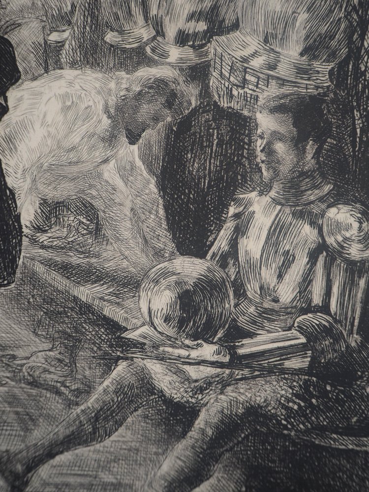 Paul Renouard, Actors at Rest, 1893, Original Etching for sale at Pamono