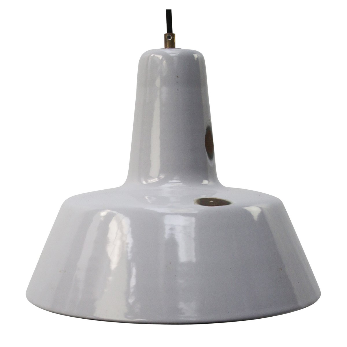Dutch Dark Grey Enamel Vintage Industrial Factory Pendant Lights from ...