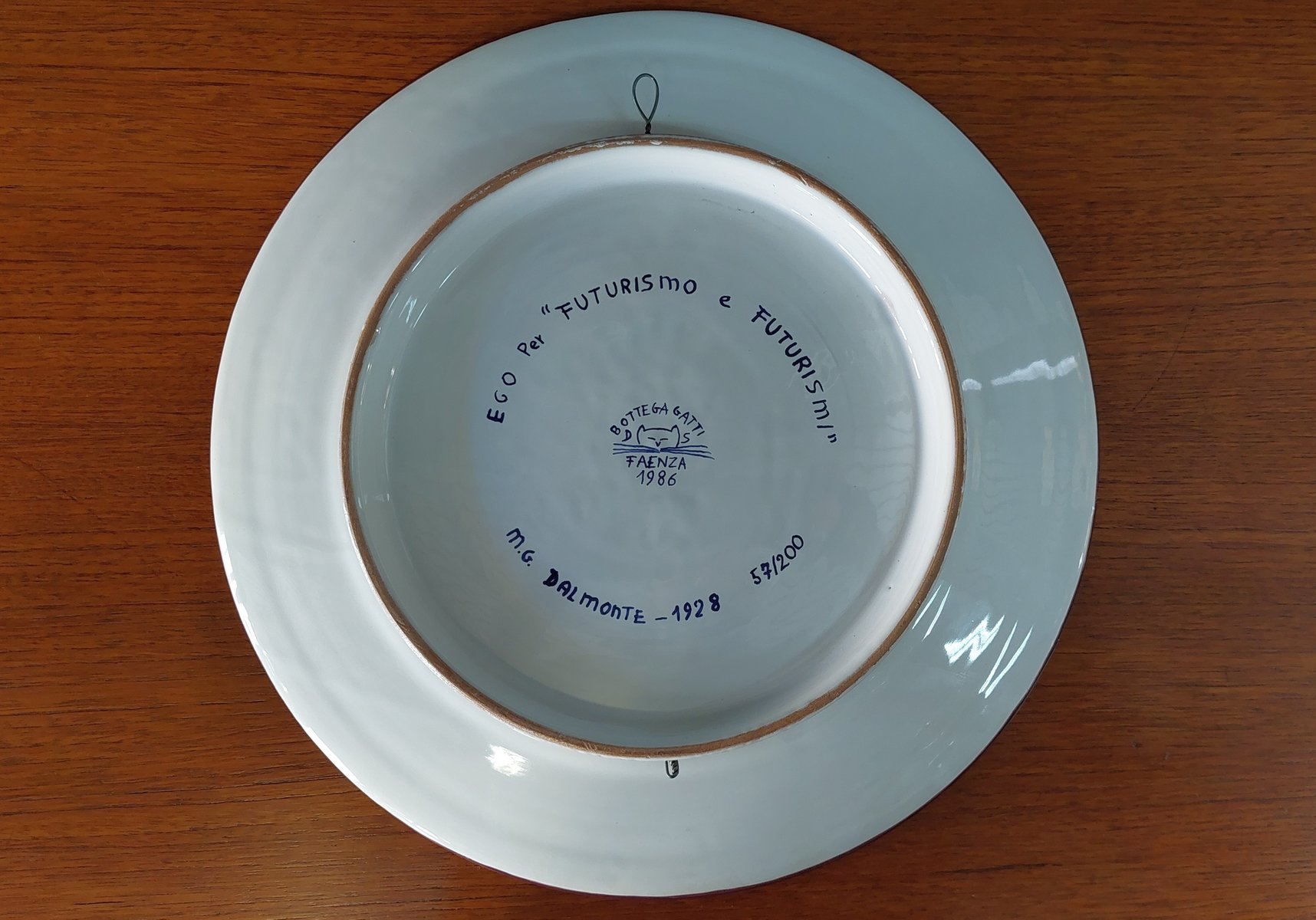 Futuristischer Teller von Mario Guido Dalmonte für Ceramica Gatti ...