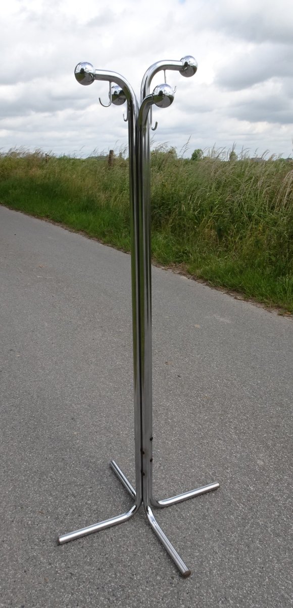 Vintage Space Age Sputnik Coat Rack in Chrome for sale at Pamono