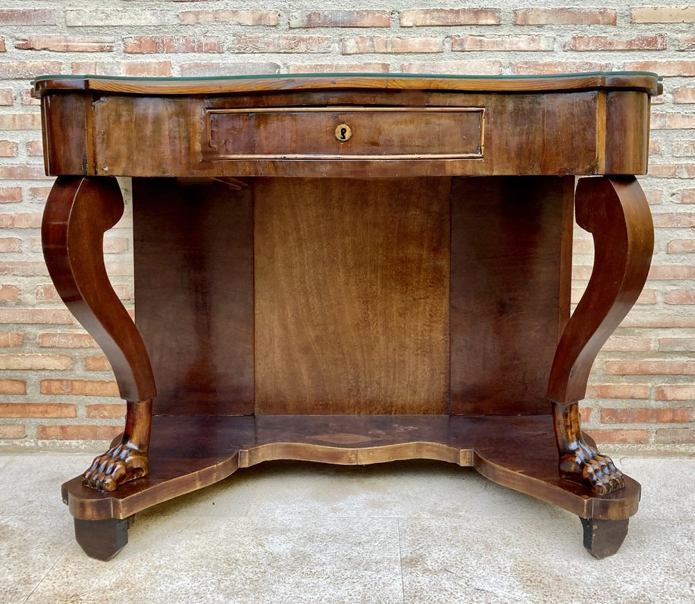 Antique Console Table in Wood with Drawer for sale at Pamono