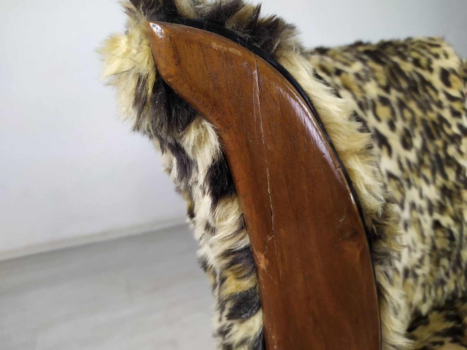Vintage Leopard Bridge Chairman, Set of 2 for sale at Pamono