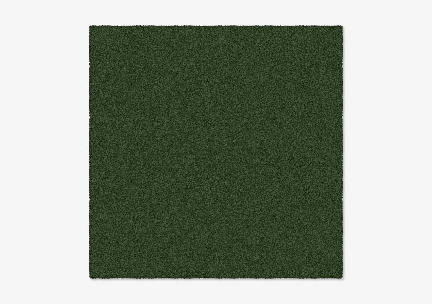 Dark Green Square Plain Rug from Marqqa for sale at Pamono