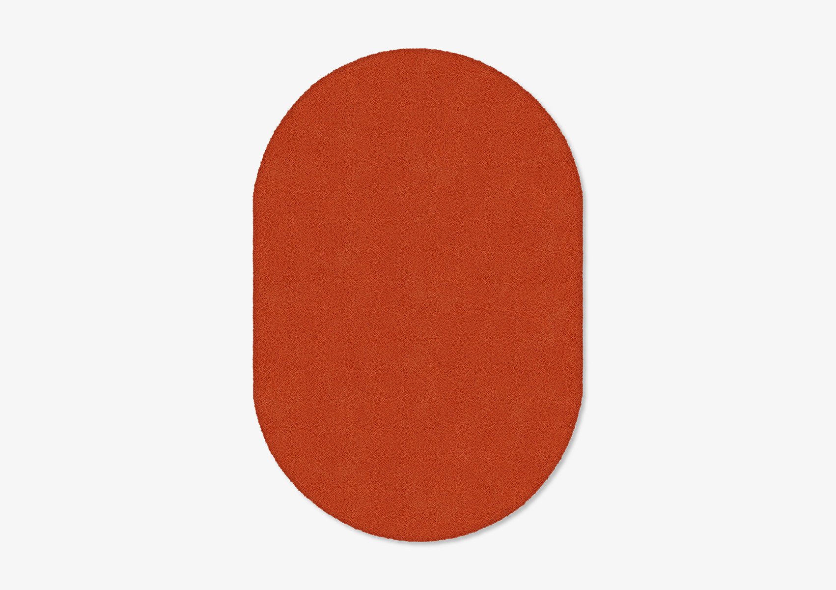 Brick Oval Plain Teppich von Marqqa bei Pamono kaufen