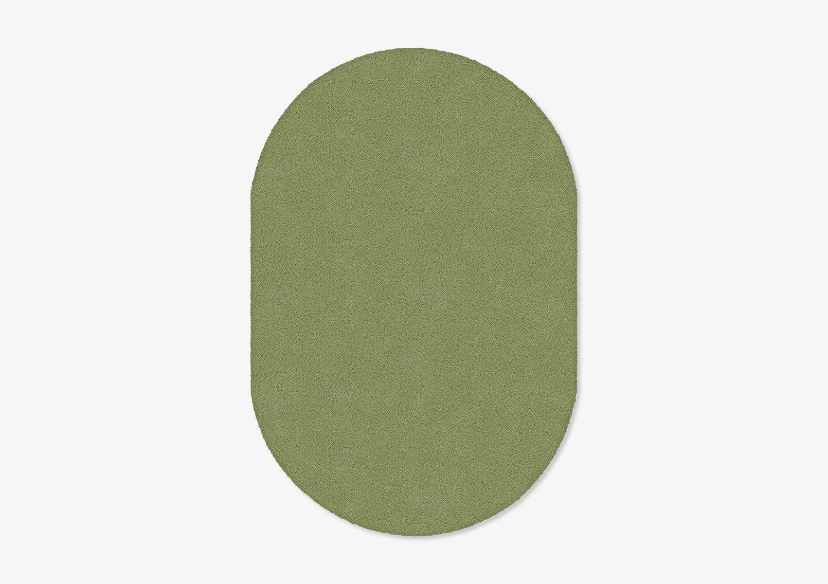 Light Green Oval Plain Rug from Marqqa for sale at Pamono