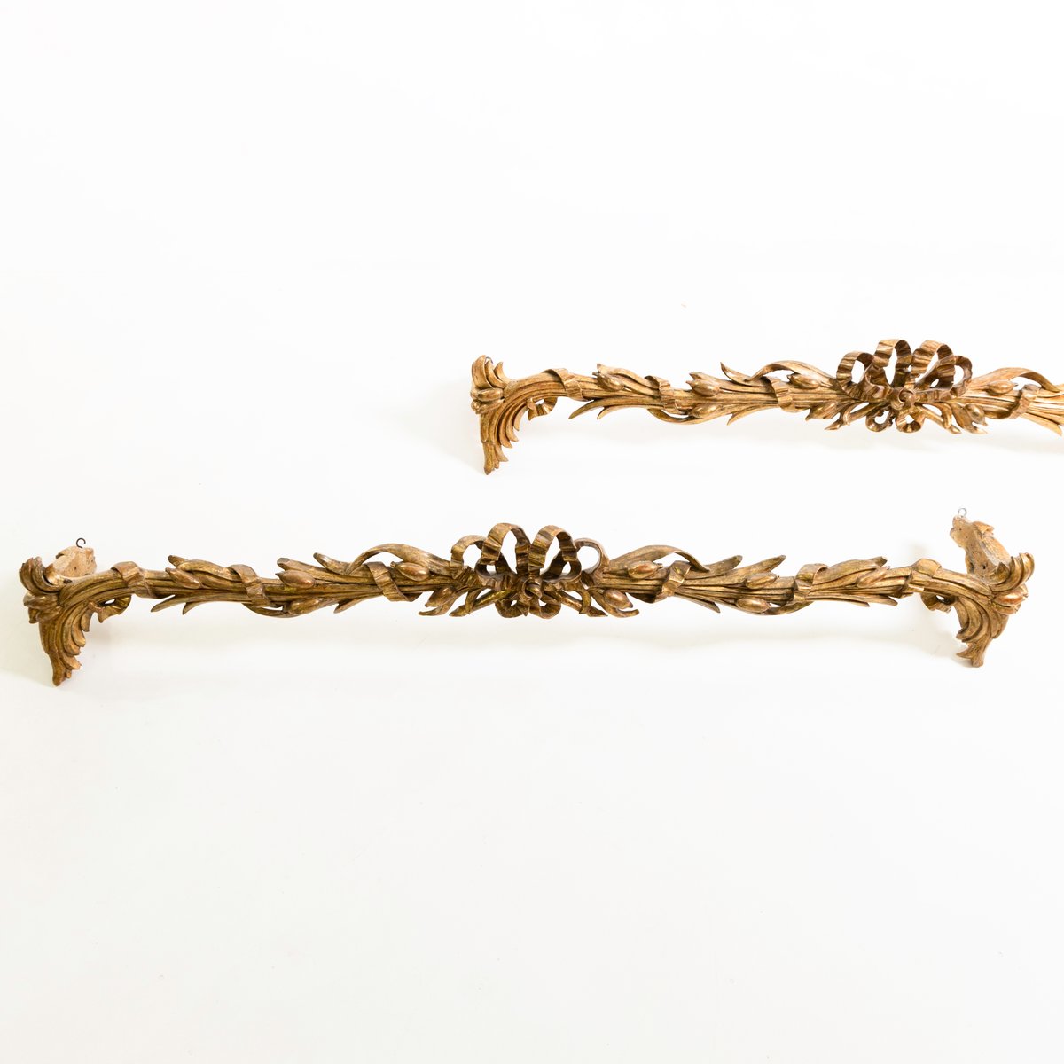 Antique Italian Curtain Rods in Giltwood, Set of 2 for sale at Pamono