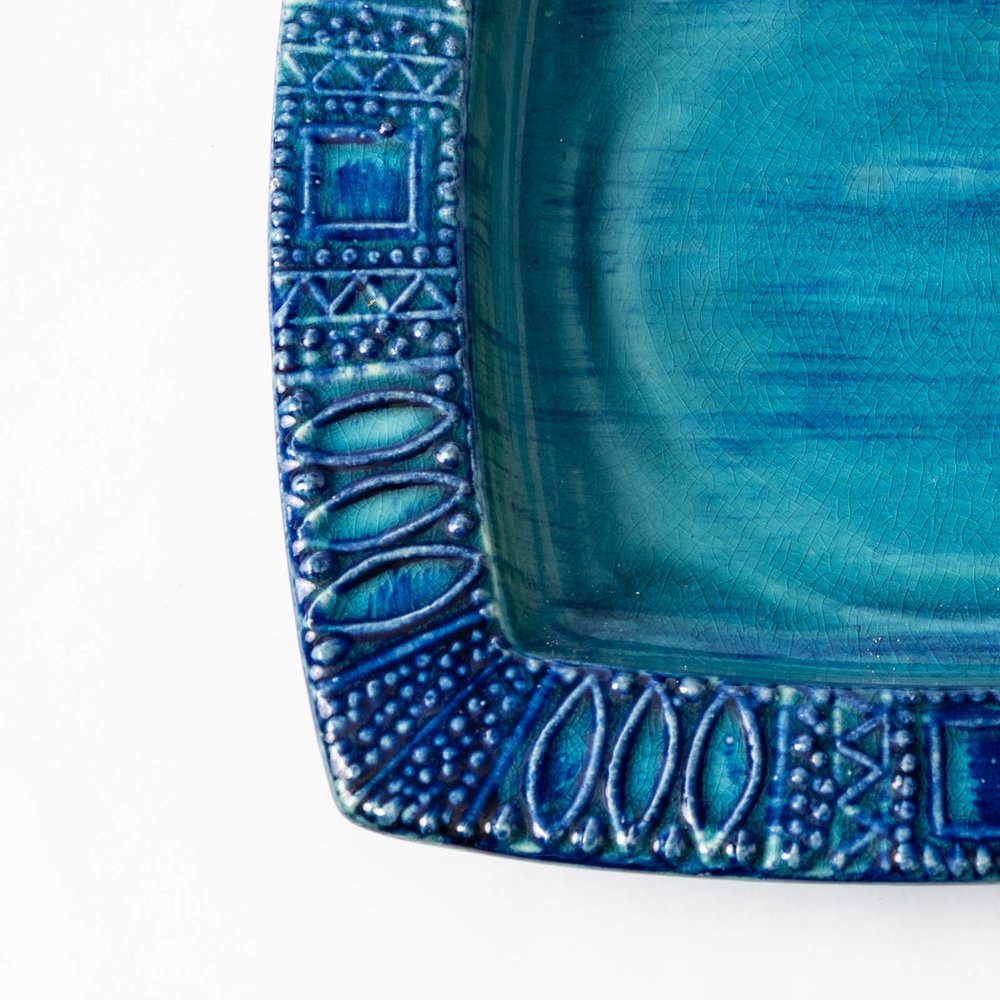 Turquoise Ceramic Bowl from Bay Keramik, 1970s for sale at Pamono