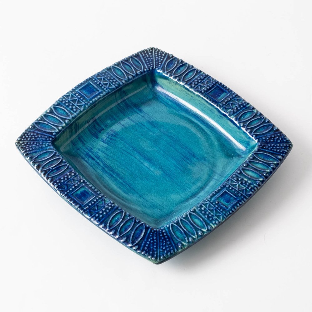 Turquoise Ceramic Bowl from Bay Keramik, 1970s for sale at Pamono