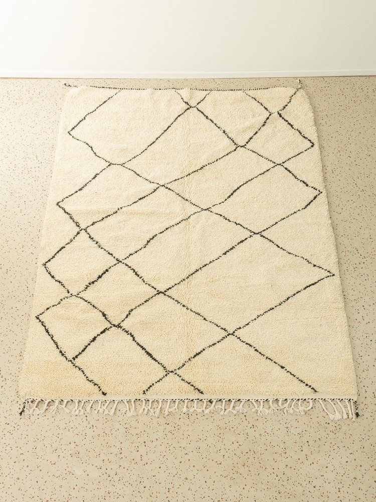 Mid-Century Cream Berber Rug for sale at Pamono
