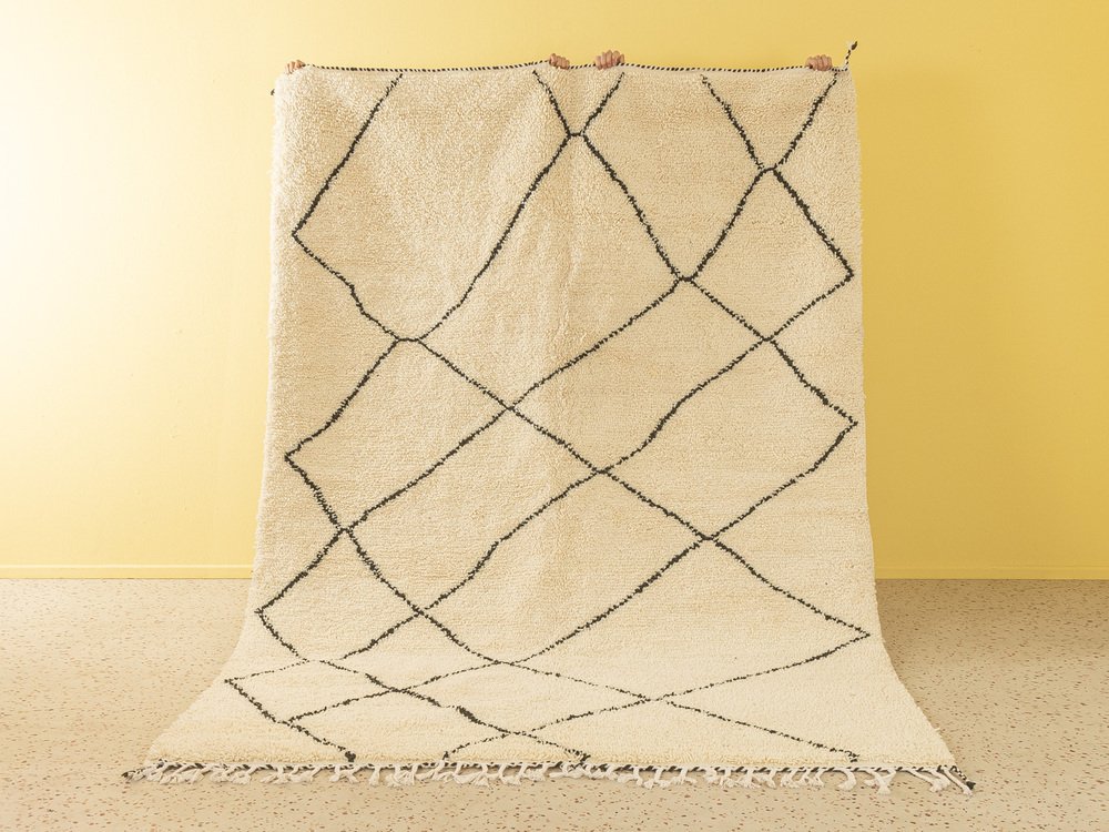 Mid-Century Cream Berber Rug for sale at Pamono