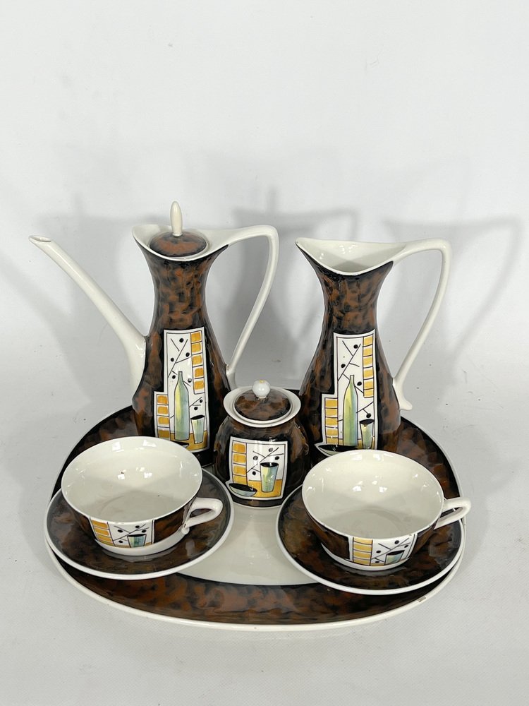Mid-Century Ceramic Teapot Set by Alfa Ceramiche, Italy, 1950s, Set of ...