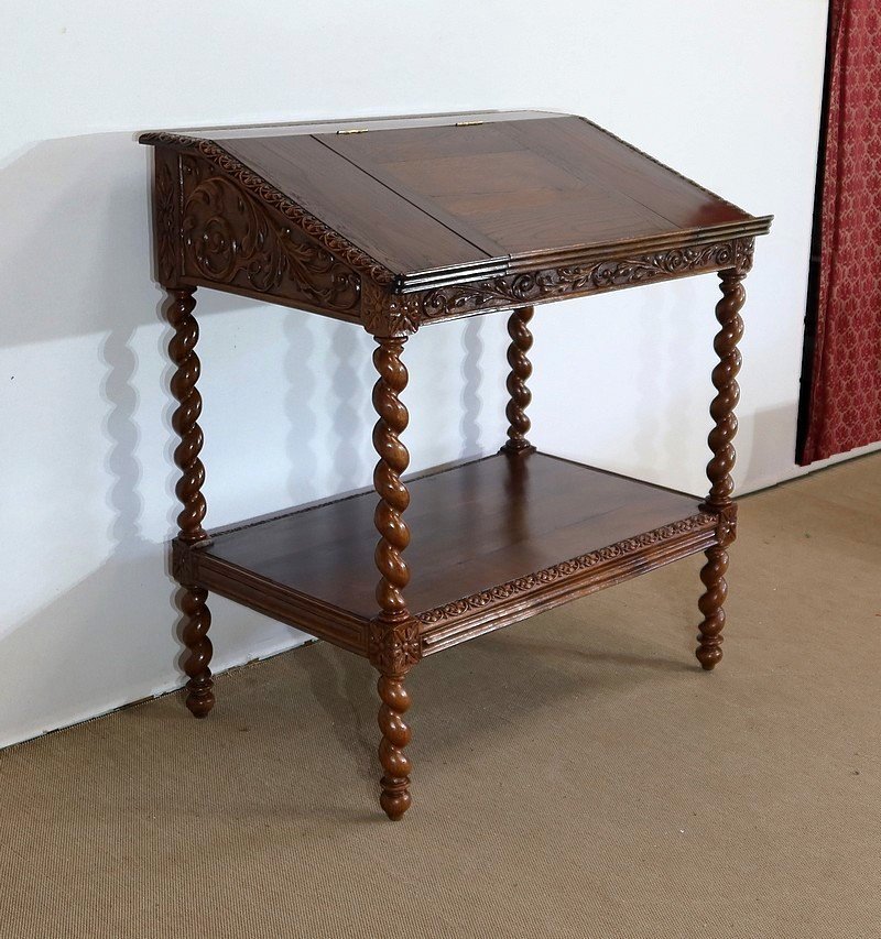Late 19th Century Louis XIII Style Solid Oak Desk for sale at Pamono