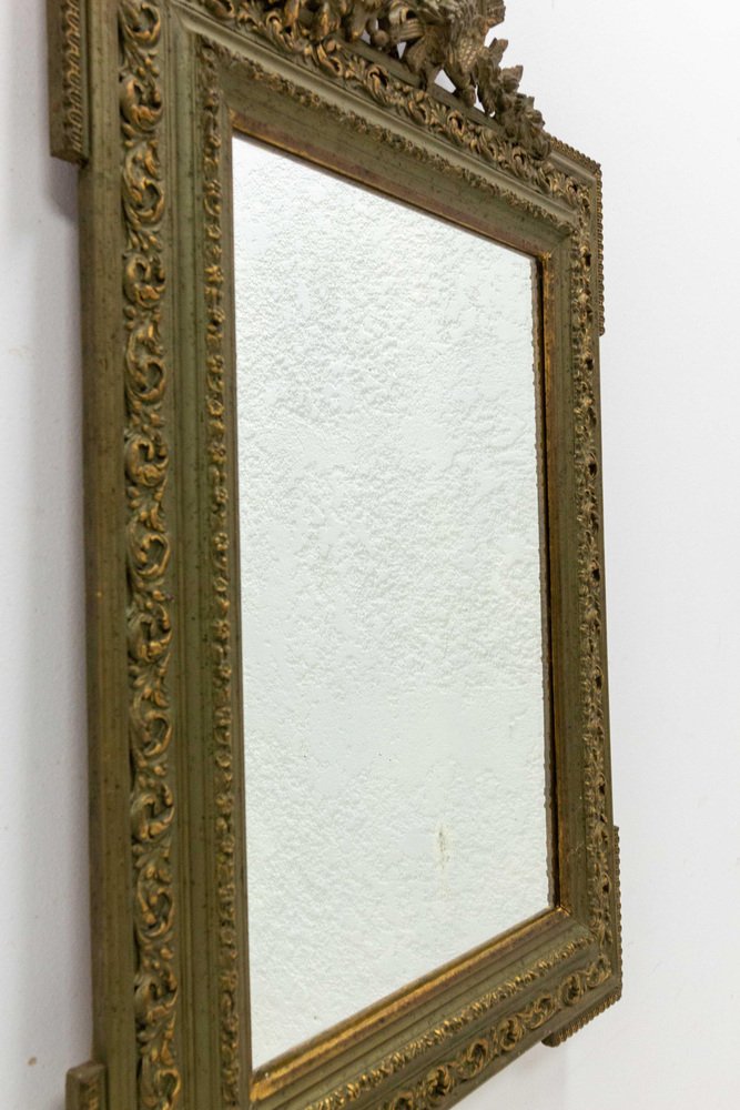 French Stucco Mirror with Bronze Patina Vegetal Patterns, 1890s for ...