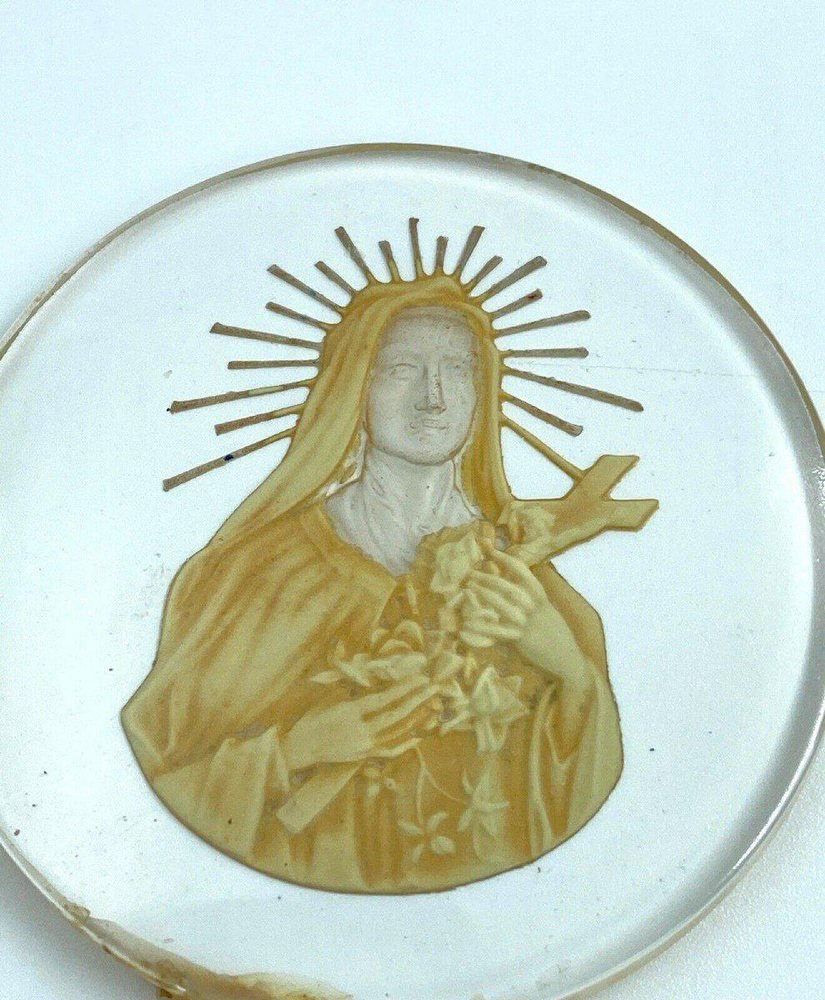 Holy Religious Intaglio in Glass for sale at Pamono