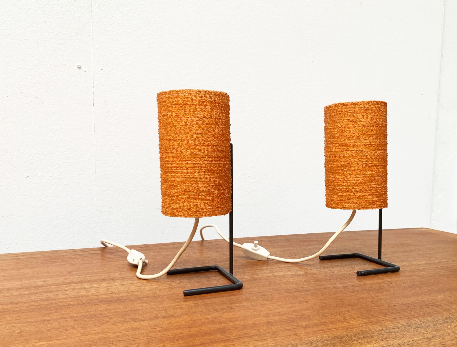 Mid-Century String Table Lamp, 1960s, Set of 2 for sale at Pamono