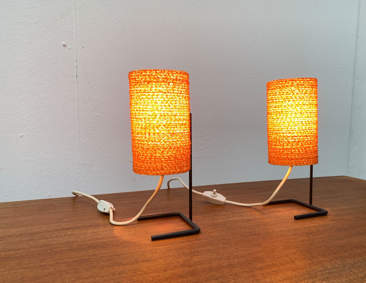 Mid-Century String Table Lamp, 1960s, Set of 2 for sale at Pamono