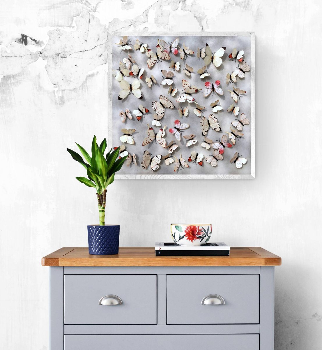 Sumit Mehndiratta, Butterfly Park 5, 2022, Mixed Media on Wood Panel bei Pamono kaufen