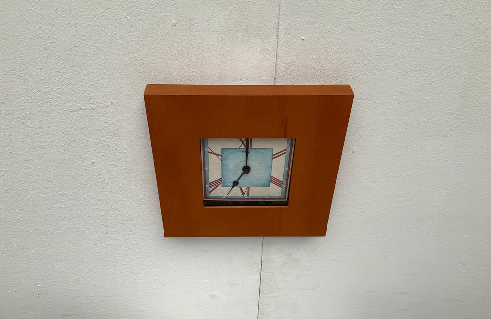 Postmodern English Wall Clock from Ziro, 1980s for sale at Pamono