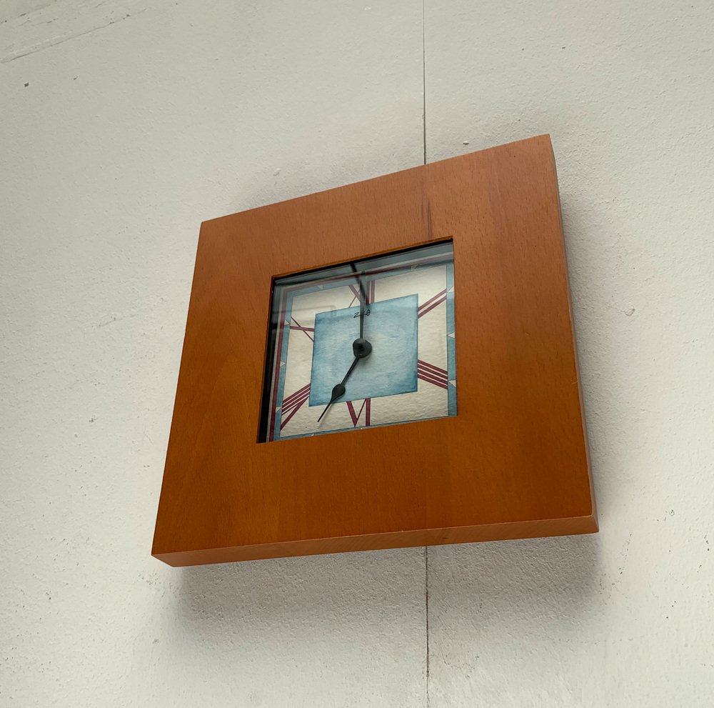 Postmodern English Wall Clock from Ziro, 1980s for sale at Pamono