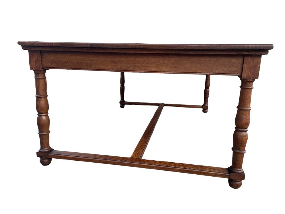 Antique French Embassy Oak Table for sale at Pamono
