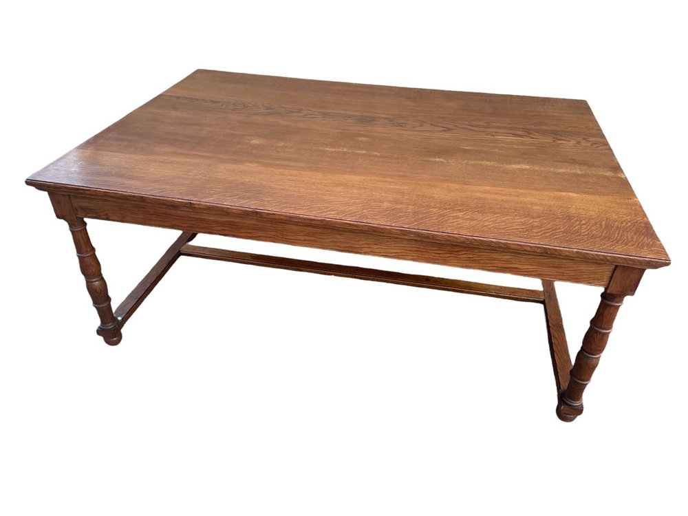 Antique French Embassy Oak Table for sale at Pamono