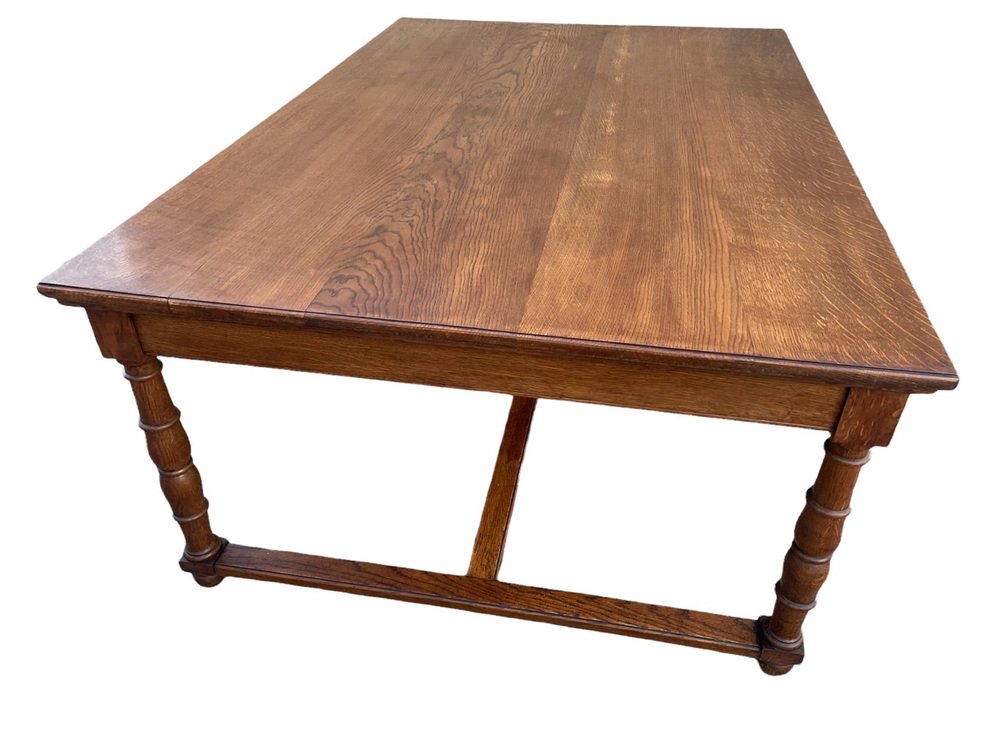 Antique French Embassy Oak Table for sale at Pamono