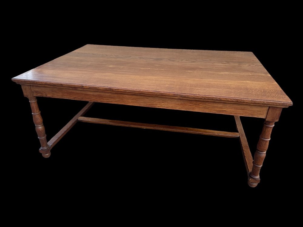Antique French Embassy Oak Table for sale at Pamono