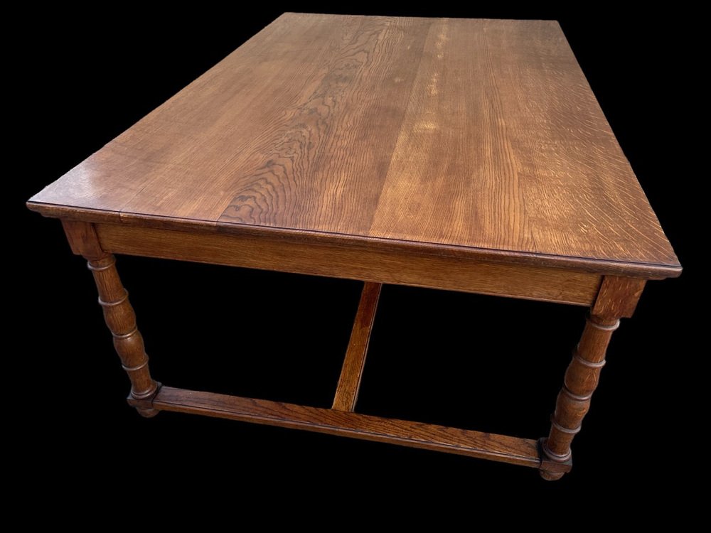 Antique French Embassy Oak Table for sale at Pamono