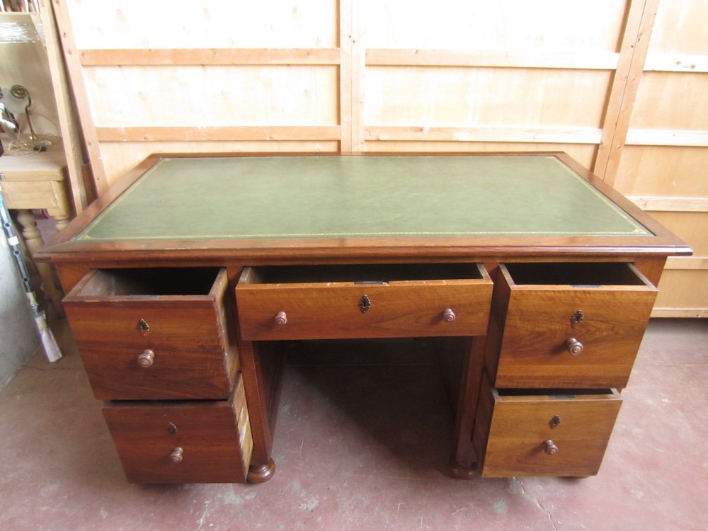 High Walnut Work Desk for sale at Pamono