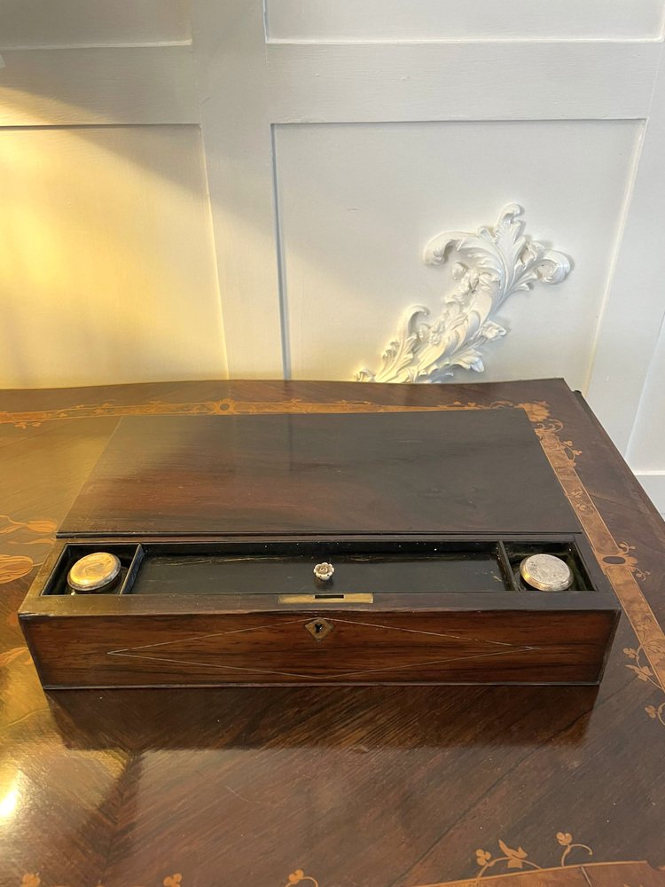 Antique Victorian Rosewood Writing Box for sale at Pamono