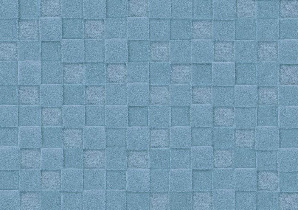 Light Blue Square Textured Rug from Marqqa for sale at Pamono
