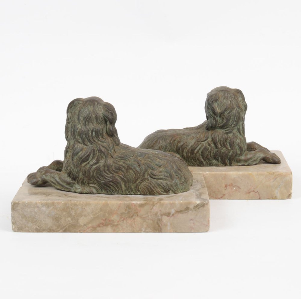 Antique Cast Iron Dog Figures, Set of 2 for sale at Pamono