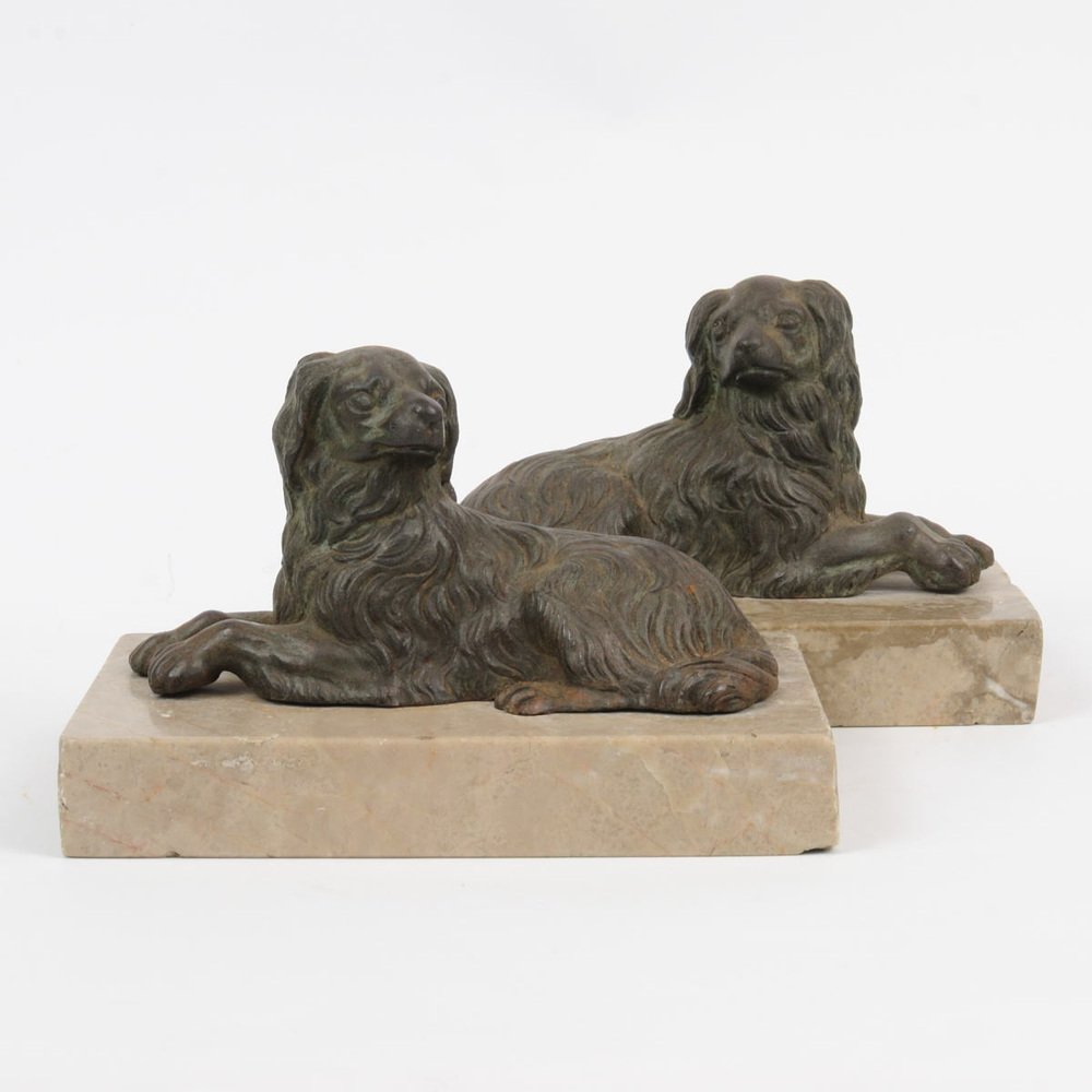 Antique Cast Iron Dog Figures, Set of 2 for sale at Pamono