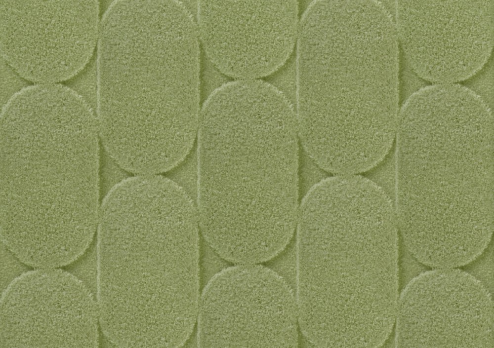 Light Green Oval Textured Rug from Marqqa for sale at Pamono