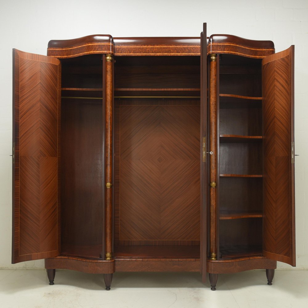 Art Deco Root Wood Wardrobe, 1925 for sale at Pamono