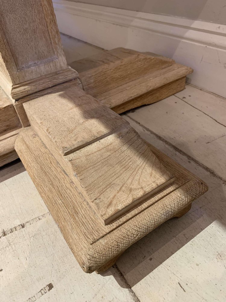 Oak Refectory Table with Decorative Gothic Base, 1920s for sale at Pamono