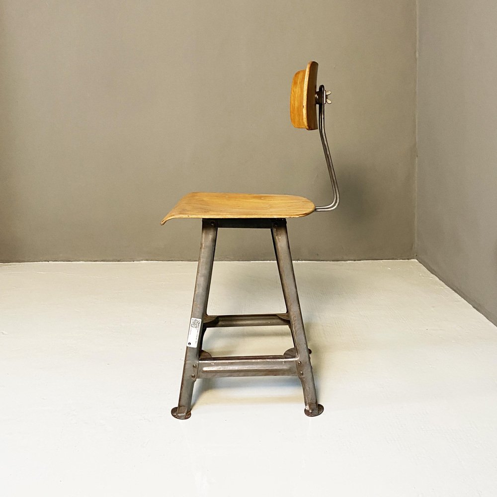 German Industrial Wood & Metal Chair, 1930s for sale at Pamono