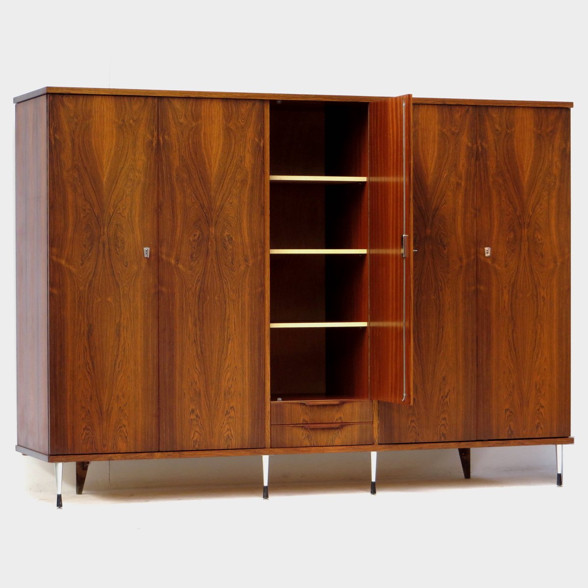 Mid-Century Modern Wardrobe in Rosewood for sale at Pamono