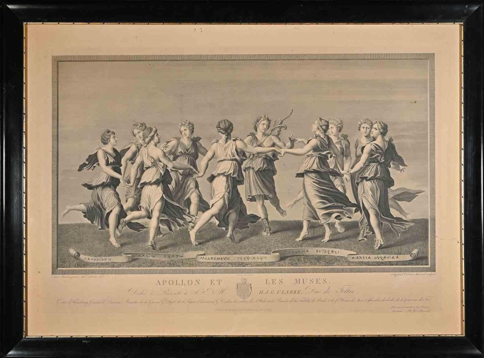 Giulio Romano, Apollo und die Musen, Radierung, frühes 19. Jh bei ...