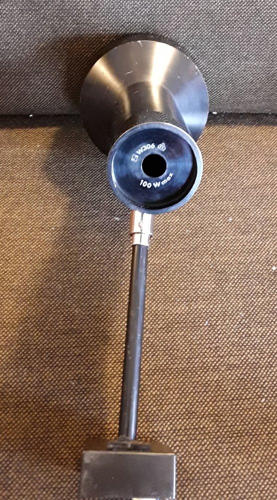 Vintage German Adjustable Wall Spotlight in Black Plastic & Chrome ...