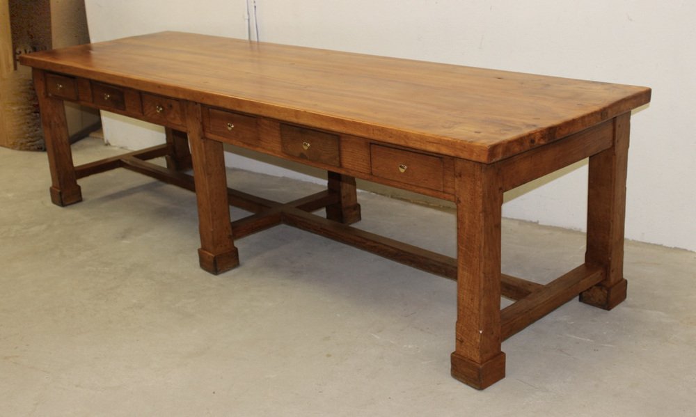 Large Community Table in Walnut and Oak for sale at Pamono