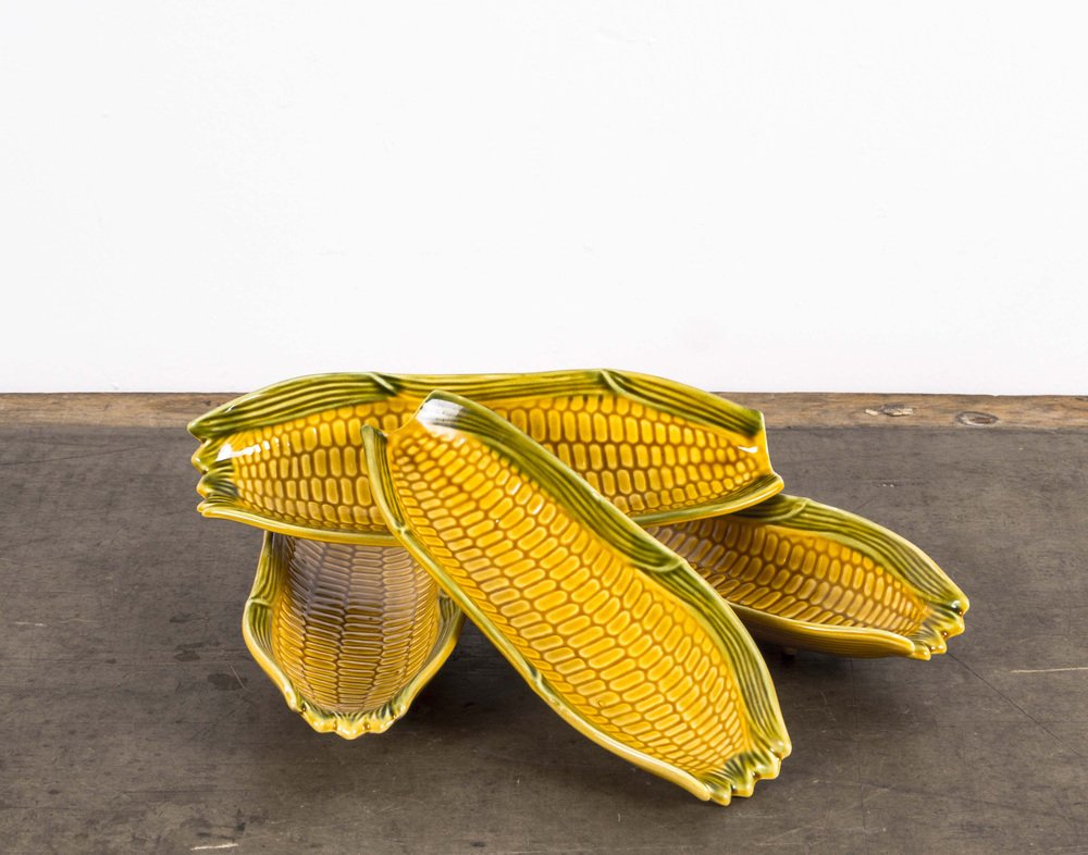 Ceramic Corn Plates, 1950s, Set of 4 for sale at Pamono
