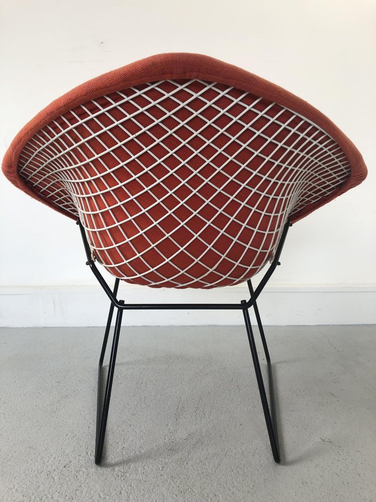 Vintage Diamond 421 Lounge Chair attributed to Harry Bertoia for Knoll ...