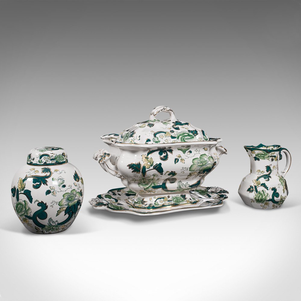 Antique English Dinner Service Set, 1920s, Set of 4 for sale at Pamono