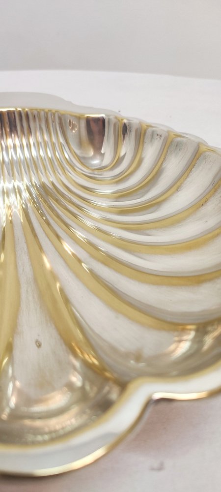 Spanish Shell-Shaped Brass Tray, 1970s for sale at Pamono