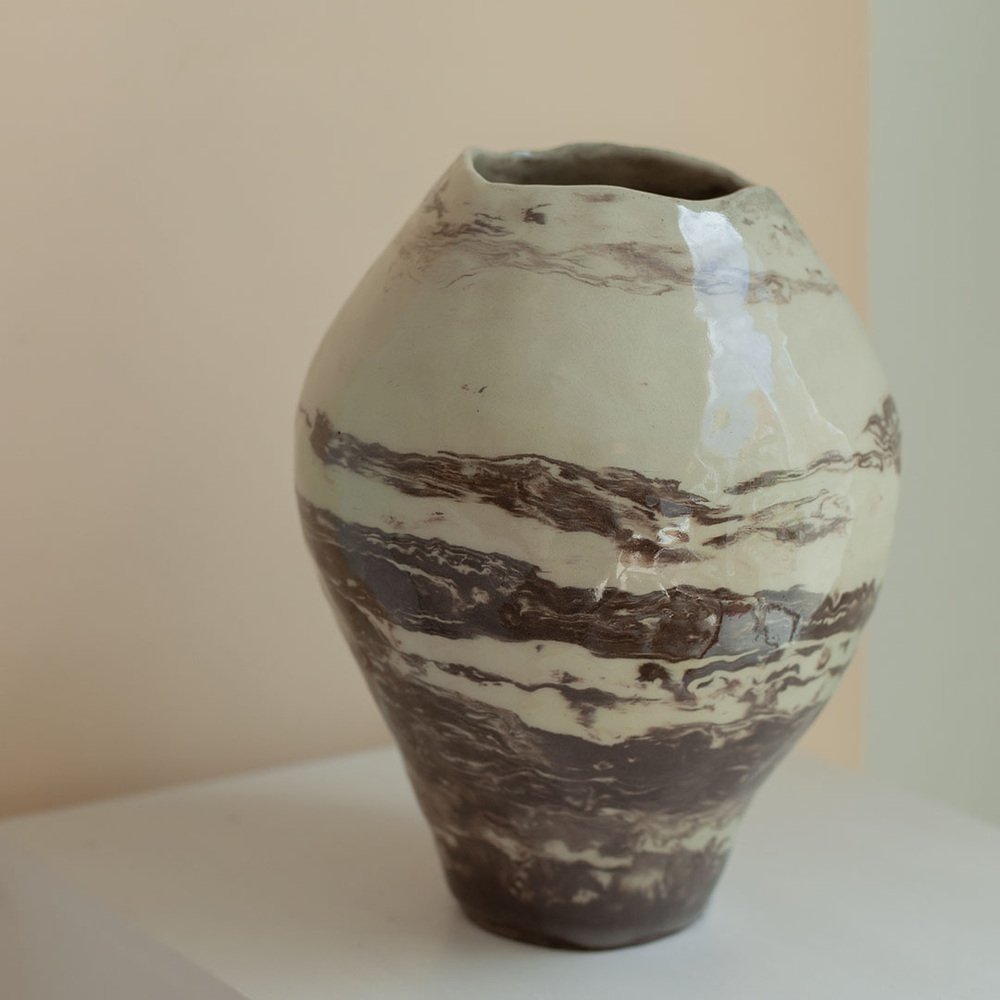 Vase en Marbre par Anna Grahn en vente sur Pamono